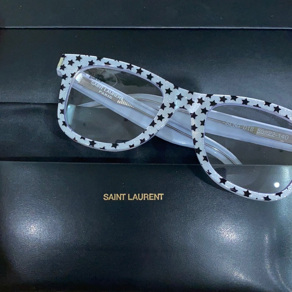 Saint Laurent Silver Star Eyeglasses Frames - Gem
